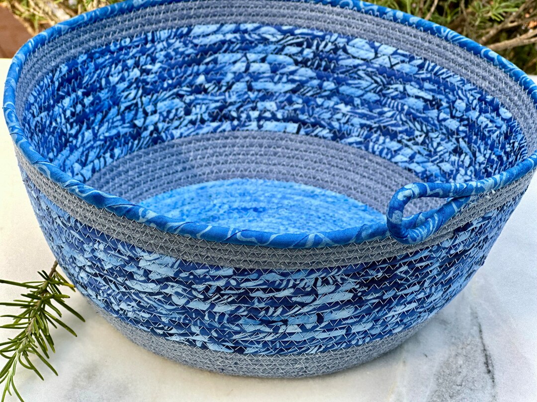Blue Rope Basket - Etsy