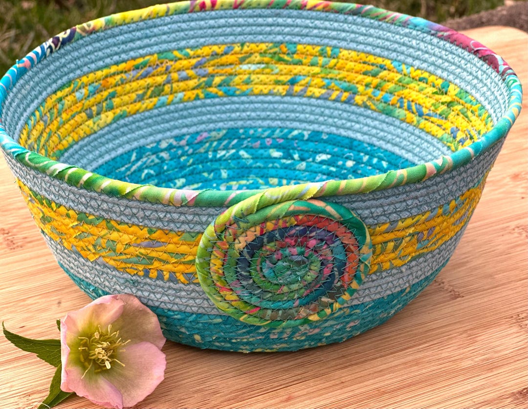 Spring Colors Rope Basket - Etsy