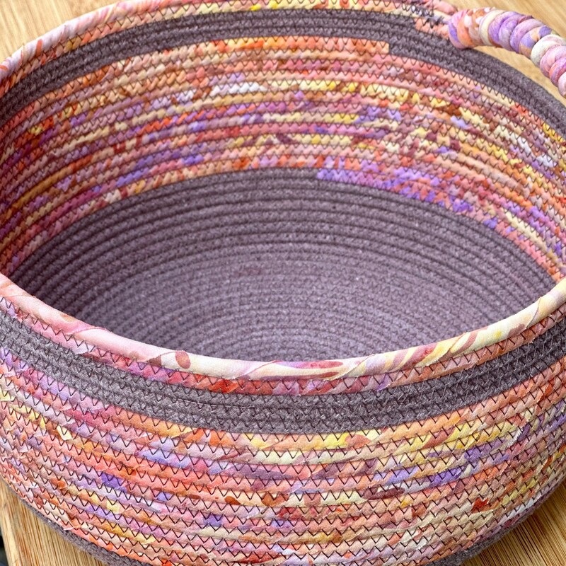 Embroidered Rope Baskets - Etsy