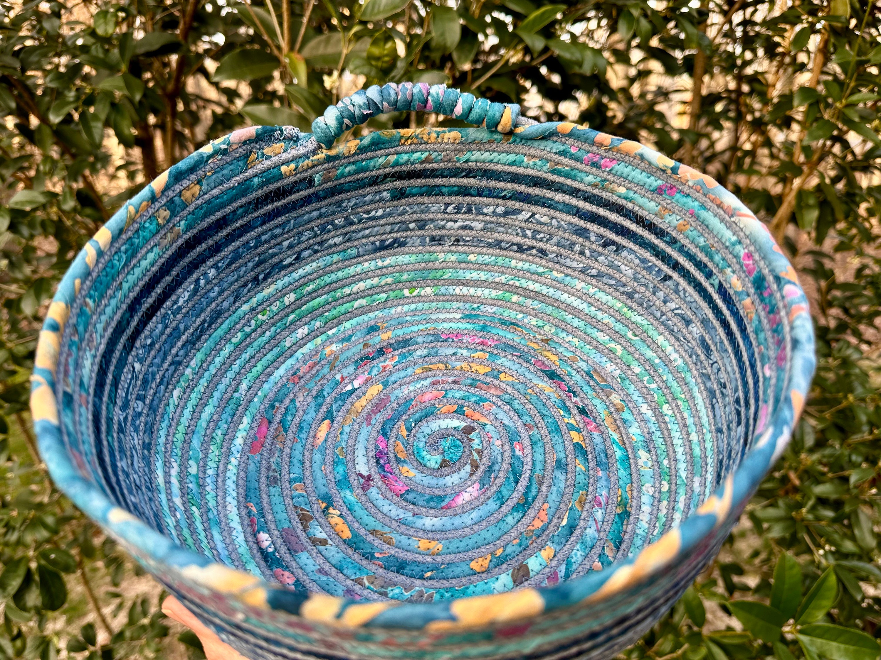 Blue Swirl Batik Basket - Etsy