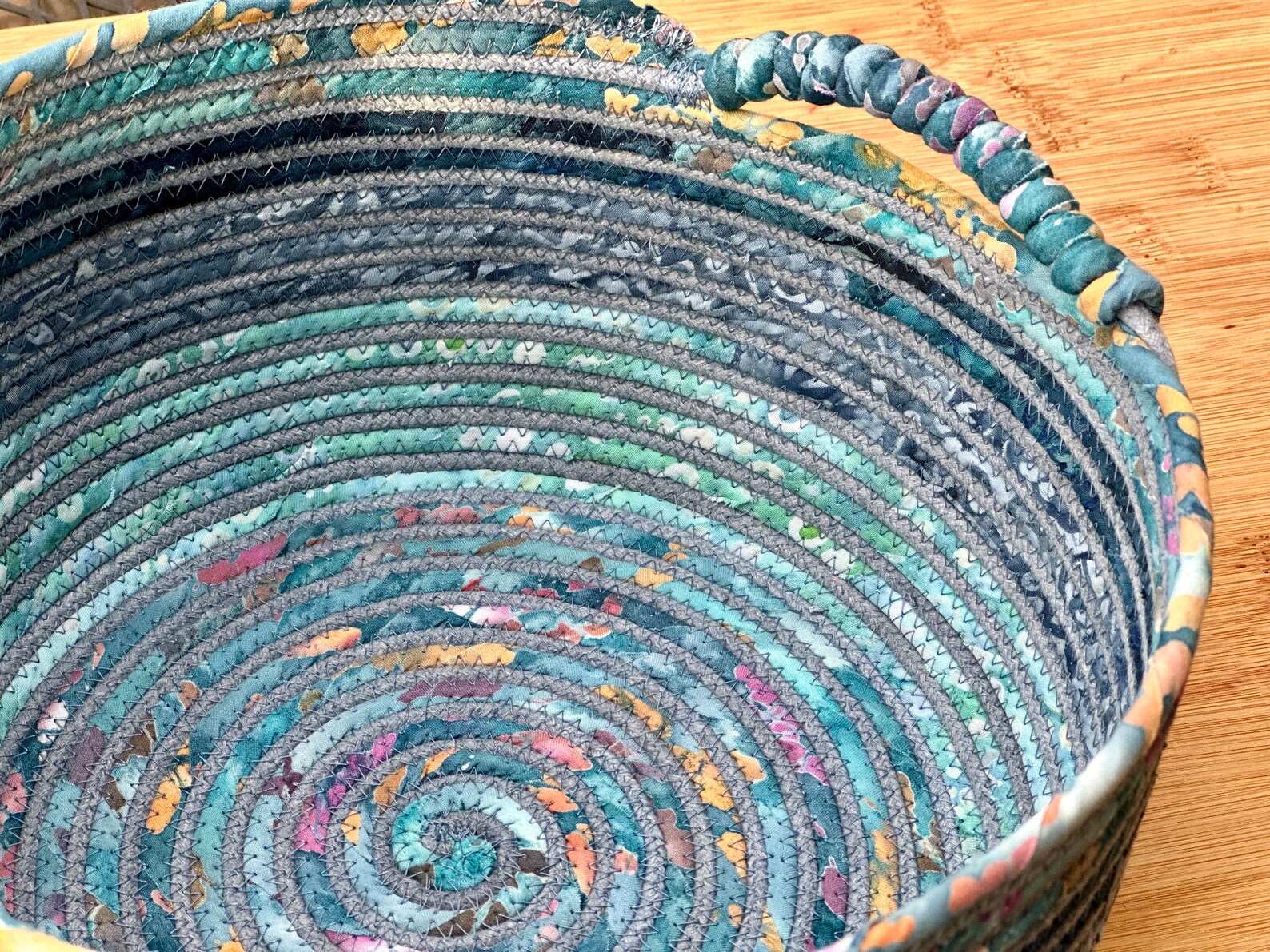 Blue Swirl Batik Basket - Etsy