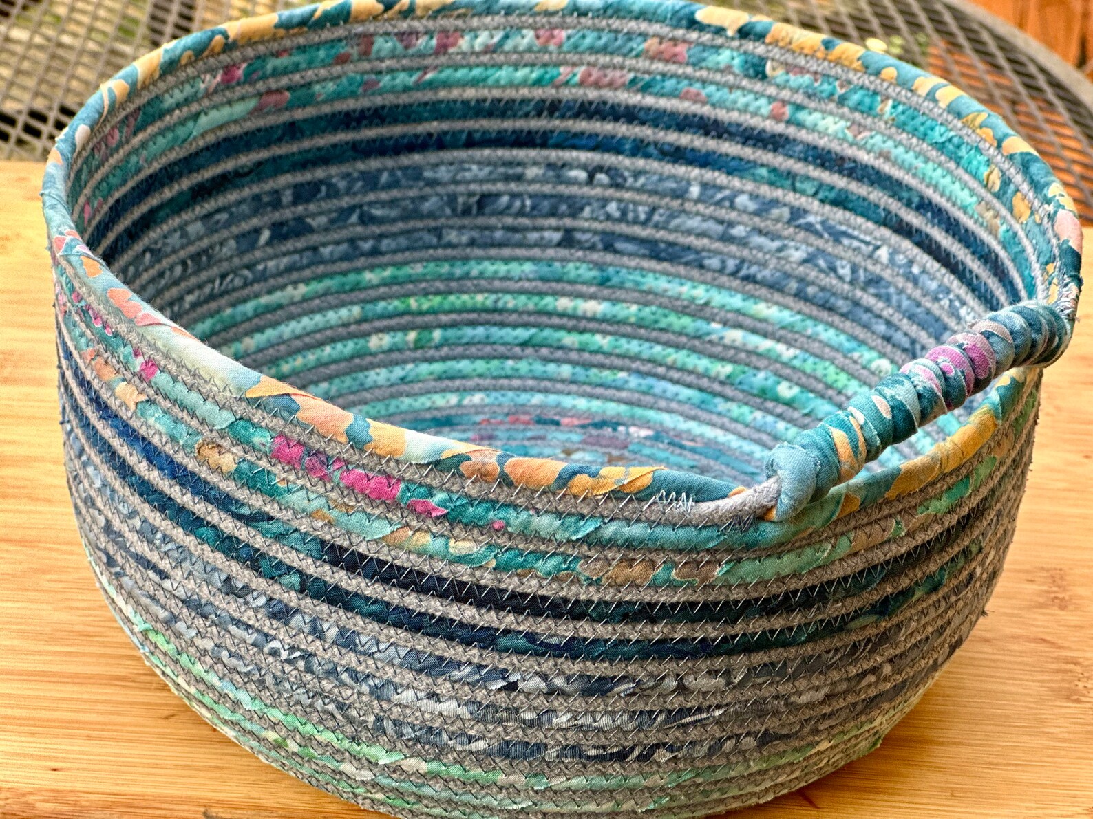 Blue Swirl Batik Basket - Etsy