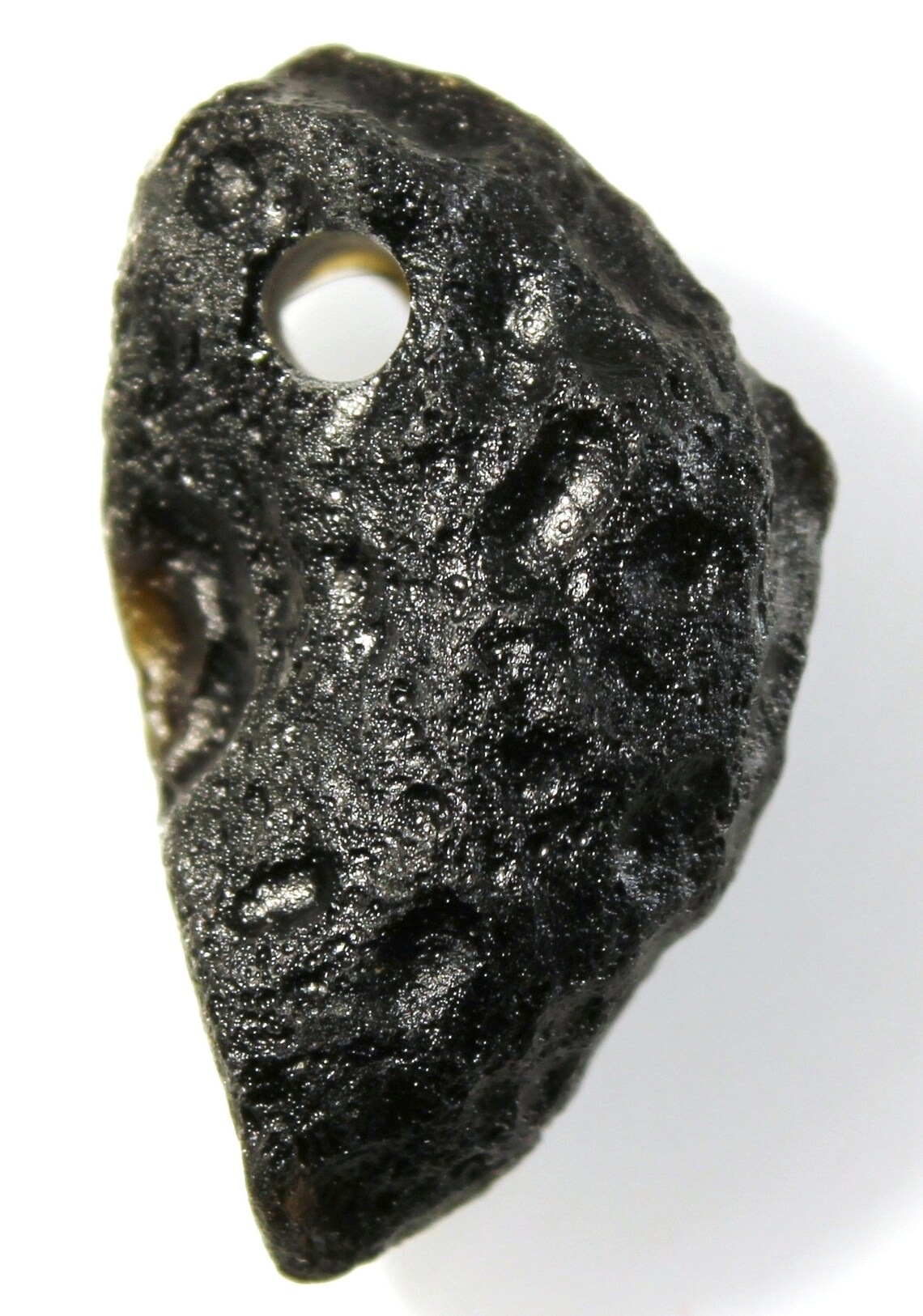 Drilled tektite Vietnam Indochinite 2.85 grams 23x14x8 mm | Etsy