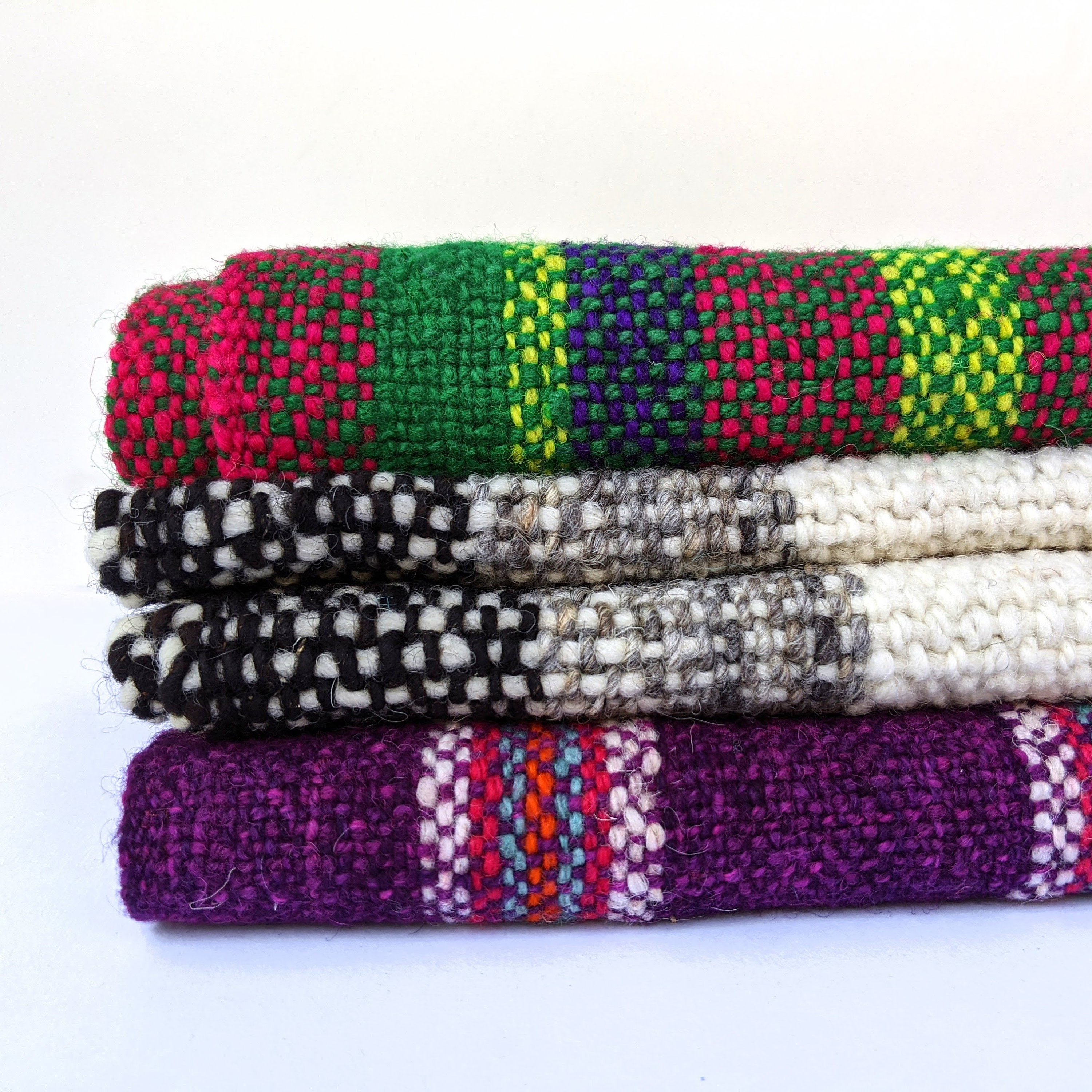 Bunte Wolle Tischläufer Boho Stil Dekor Handwerker gemacht - Etsy.de