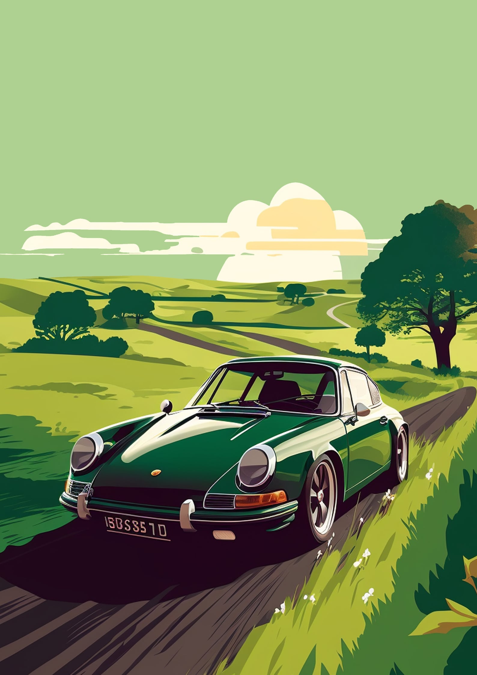 Vintage Porsche 911 Print, Vintage Porsche 911 Poster, Supercar Print ...