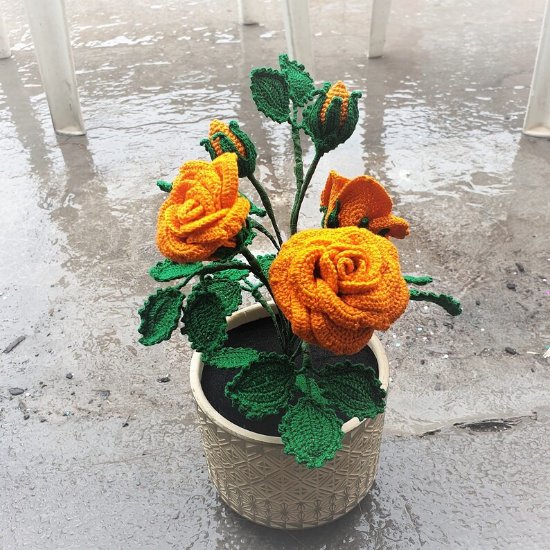 PDF Rose Bush Crochet PATTERN ONLY Step by Step English-español - Etsy