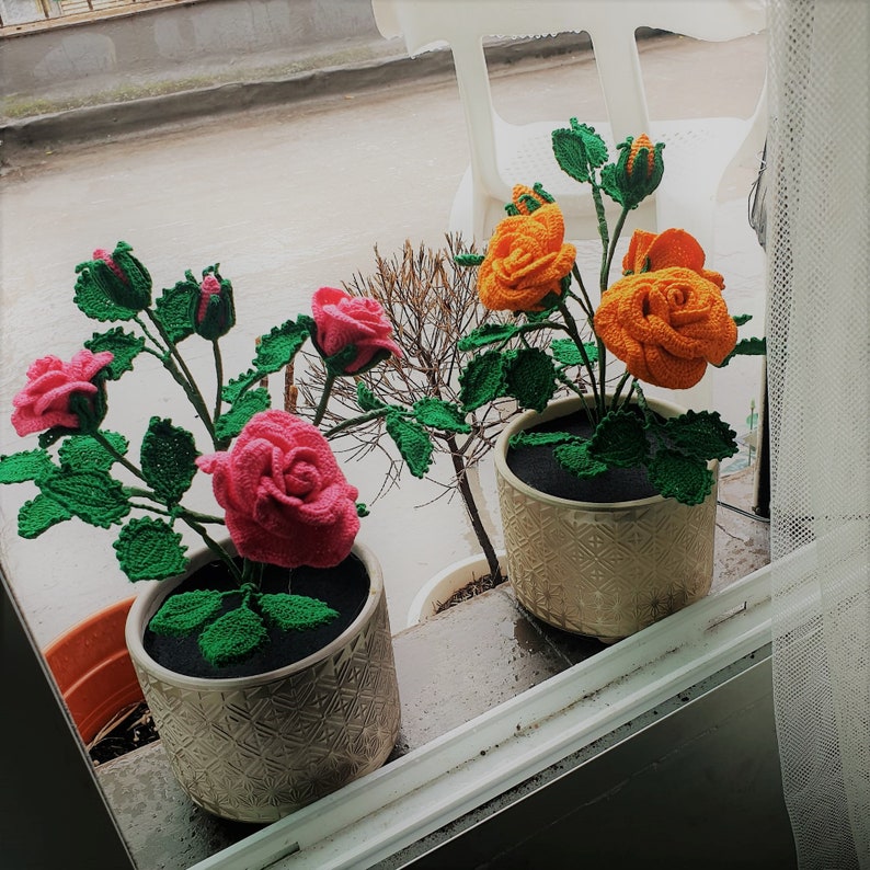 PDF Rose Bush Crochet PATTERN ONLY Step by Step English-español - Etsy