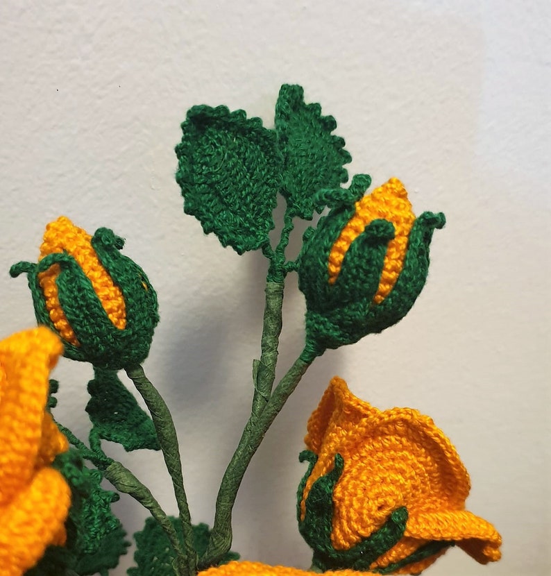 PDF Rose Bush Crochet PATTERN ONLY Step by Step English-español - Etsy