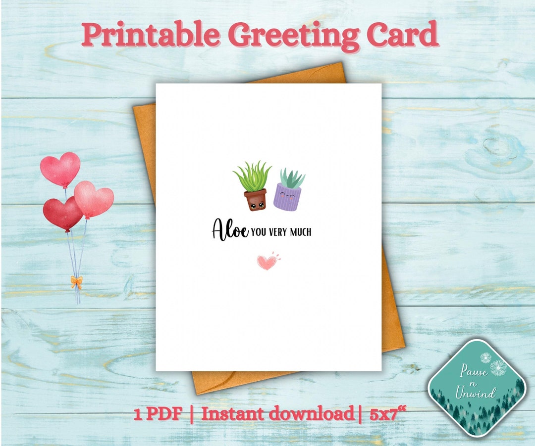 Printable Valentine Cards, Instant Download Valentine's Day Cards ...