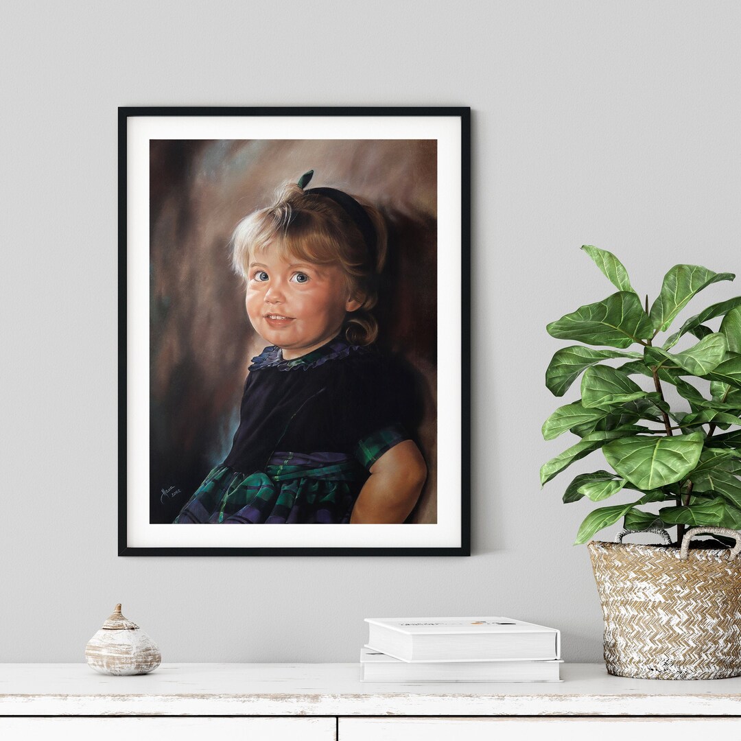 Custom Pastel Portrait From Photo, Hand Painted Realistic Portrait ...