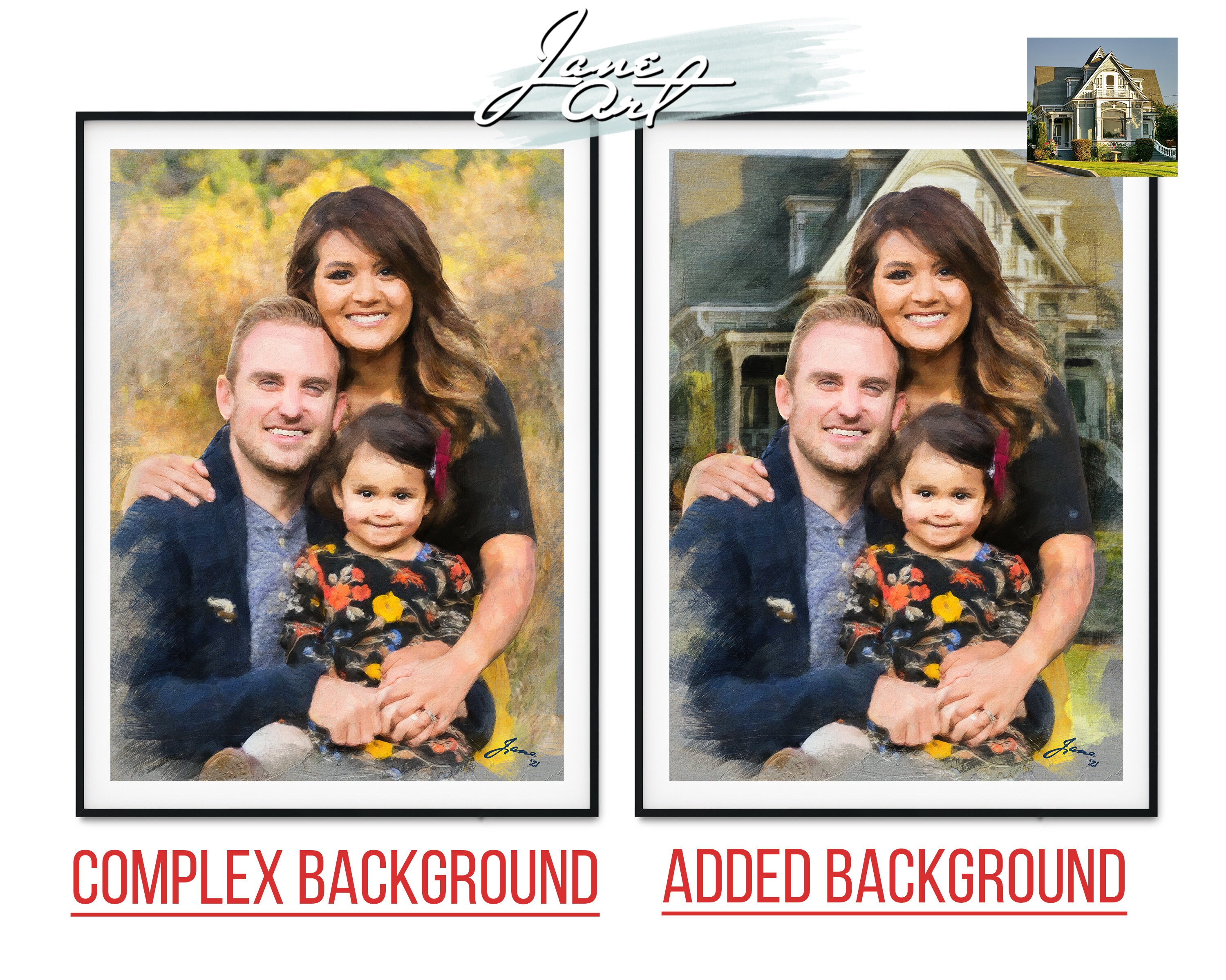Custom Portraits With Loved Ones, Personalized Family Portraits ...