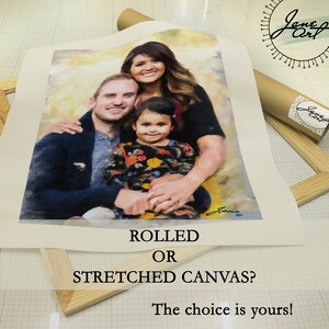 Custom Family Portrait From Photos, Perzonalized Loved Ones Drawing ...