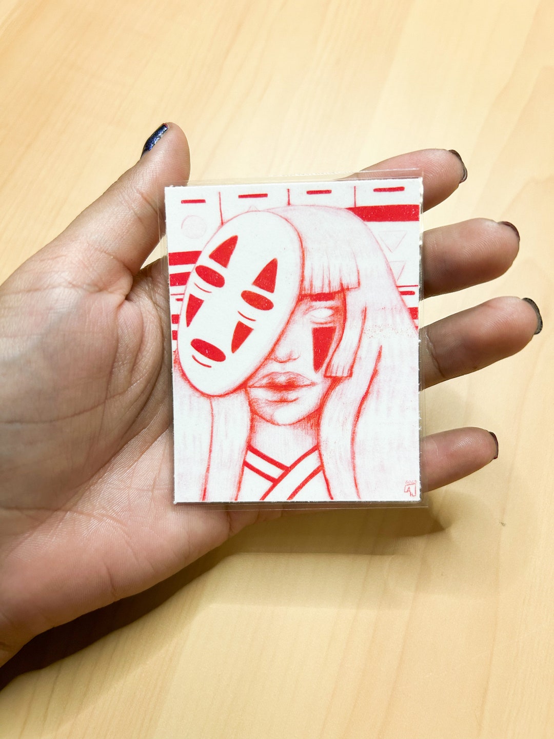 Laminated Mini Art Print: No Face Spirited Away Art Print - Etsy