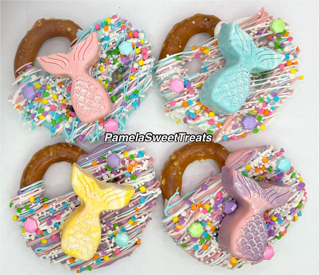 Mermaid Chocolate Pretzels - Etsy