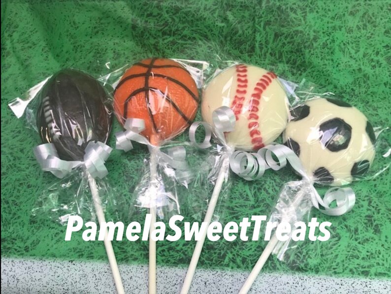 Sports Theme Chocolate Lollipops - Etsy