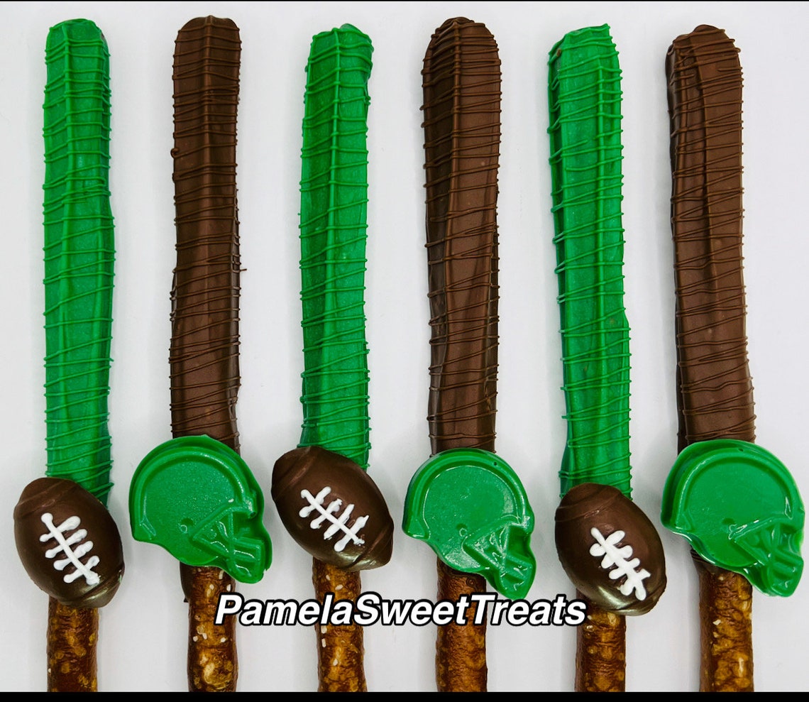 Football Chocolate Pretzels - Etsy