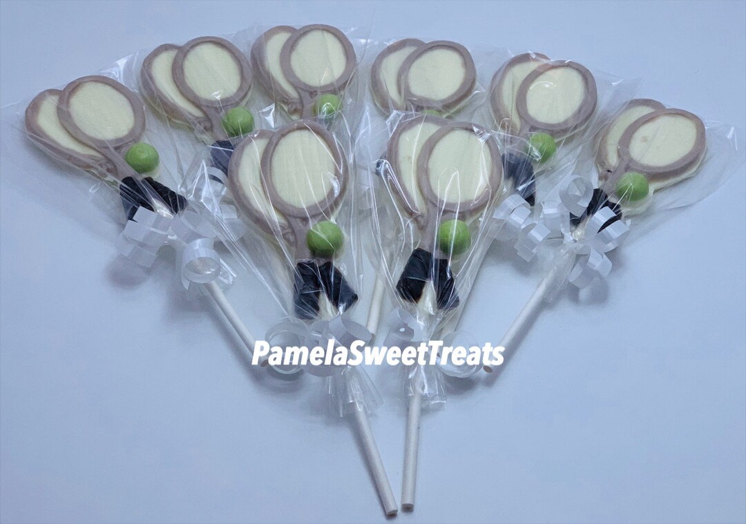Chocolate Tennis Racket Lollipops - Etsy