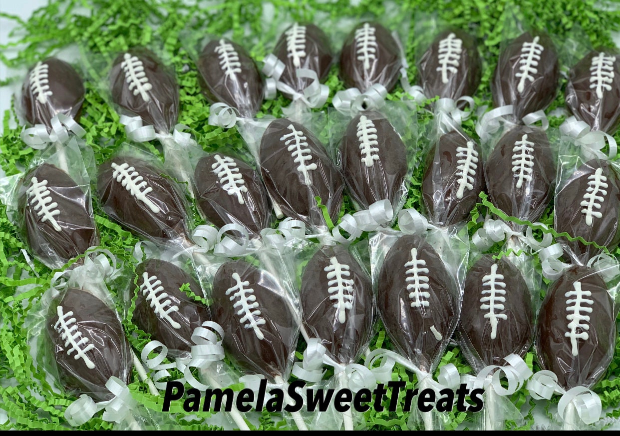 Football Chocolate Lollipops - Etsy