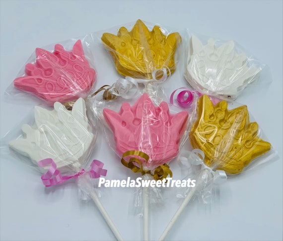 Princess Crown Chocolate Lollipops | Etsy