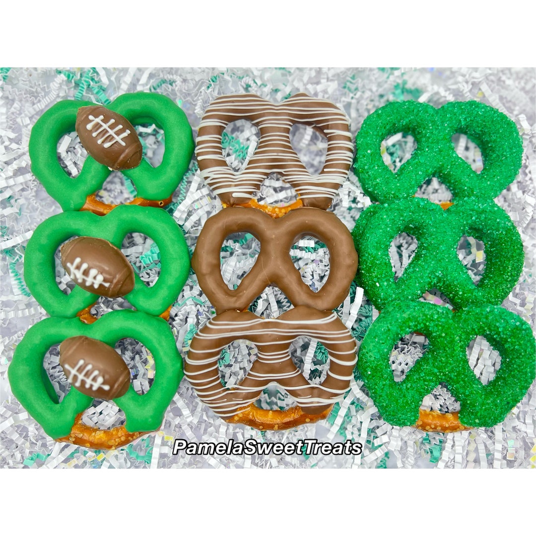 Football Chocolate Pretzels - Etsy