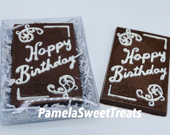 Chocolate Plaque Happy Birthday - Etsy