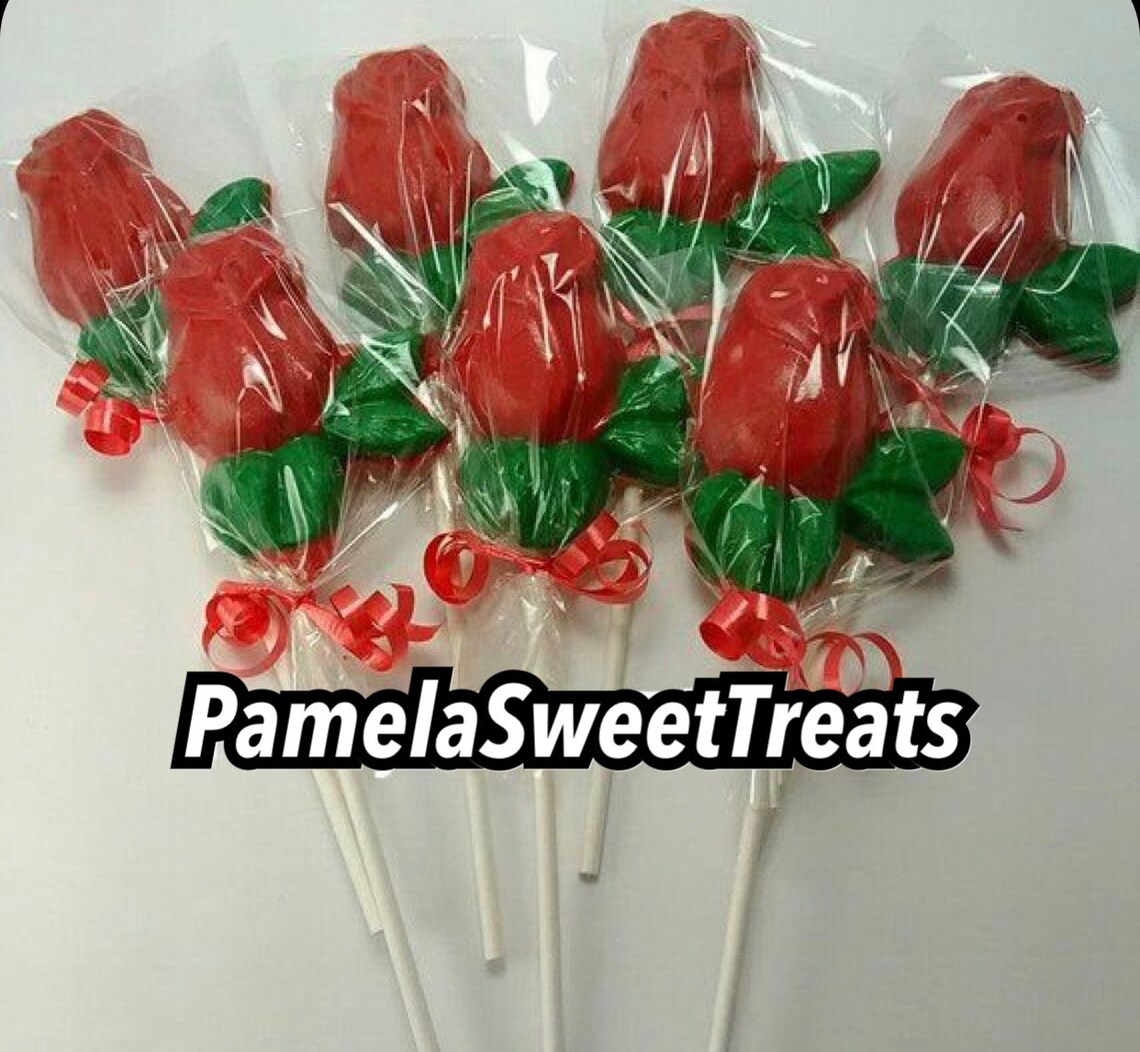 Rose Chocolate Lollipops - Etsy