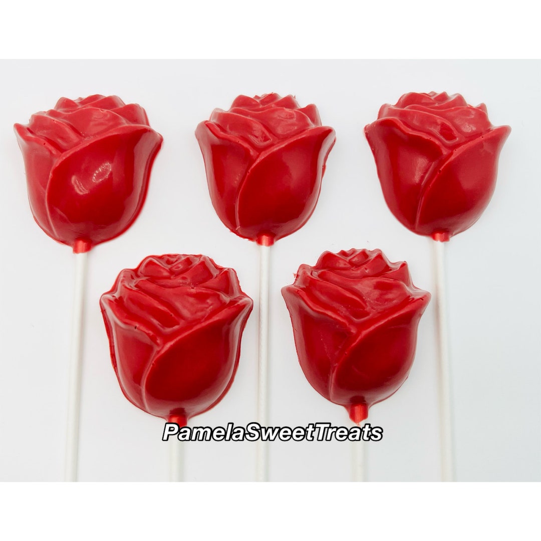 Rose Chocolate Lollipops - Etsy