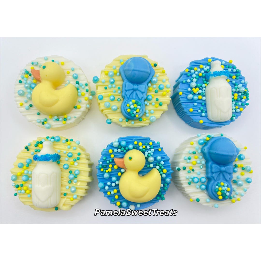 Boy Baby Shower Chocolate Covered Oreos - Etsy