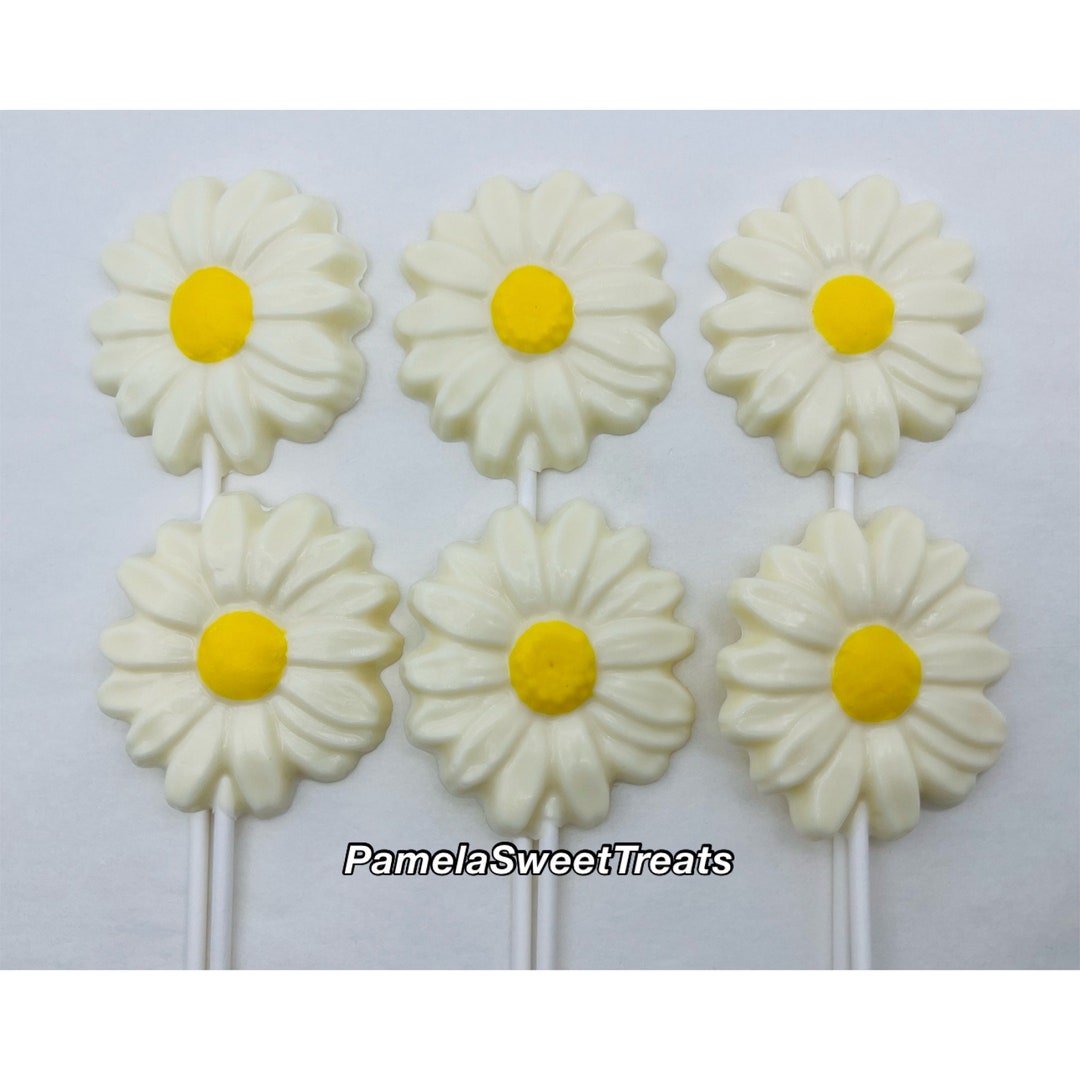 Daisy Chocolate Lollipops - Etsy