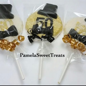 50th Birthday Chocolate Lollipops - Etsy