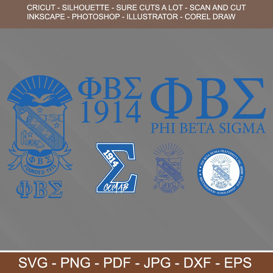 Phi Beta Sigma Fraternity SVG PNG JPG Download Image Cut | Etsy
