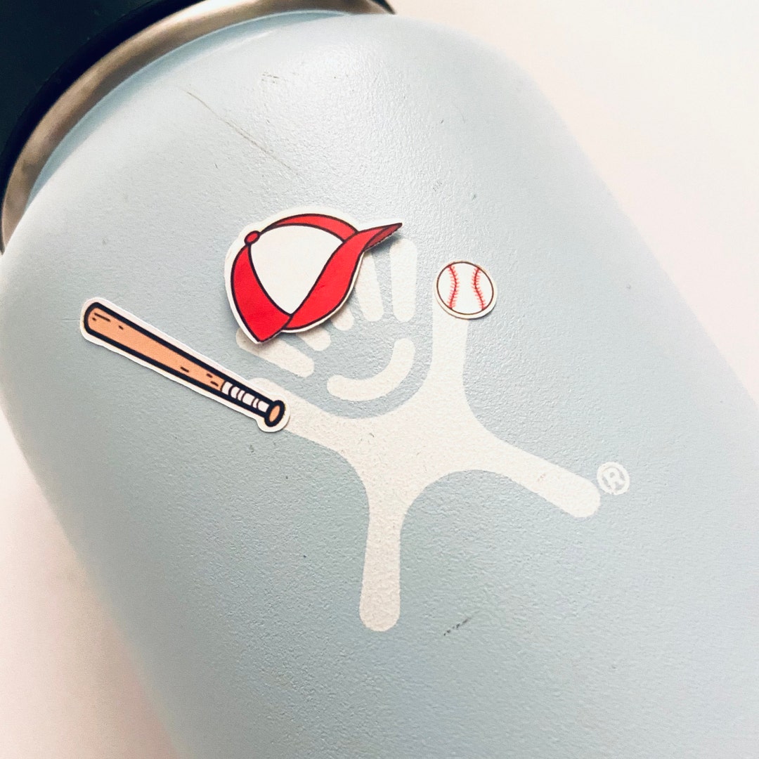 Baseball Player Flask Friend Sticker - Etsy Hong Kong