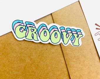 Groovy Rainbow Tie Dye Sticker for Car Truck Laptop Hydro Flask Bottle ...