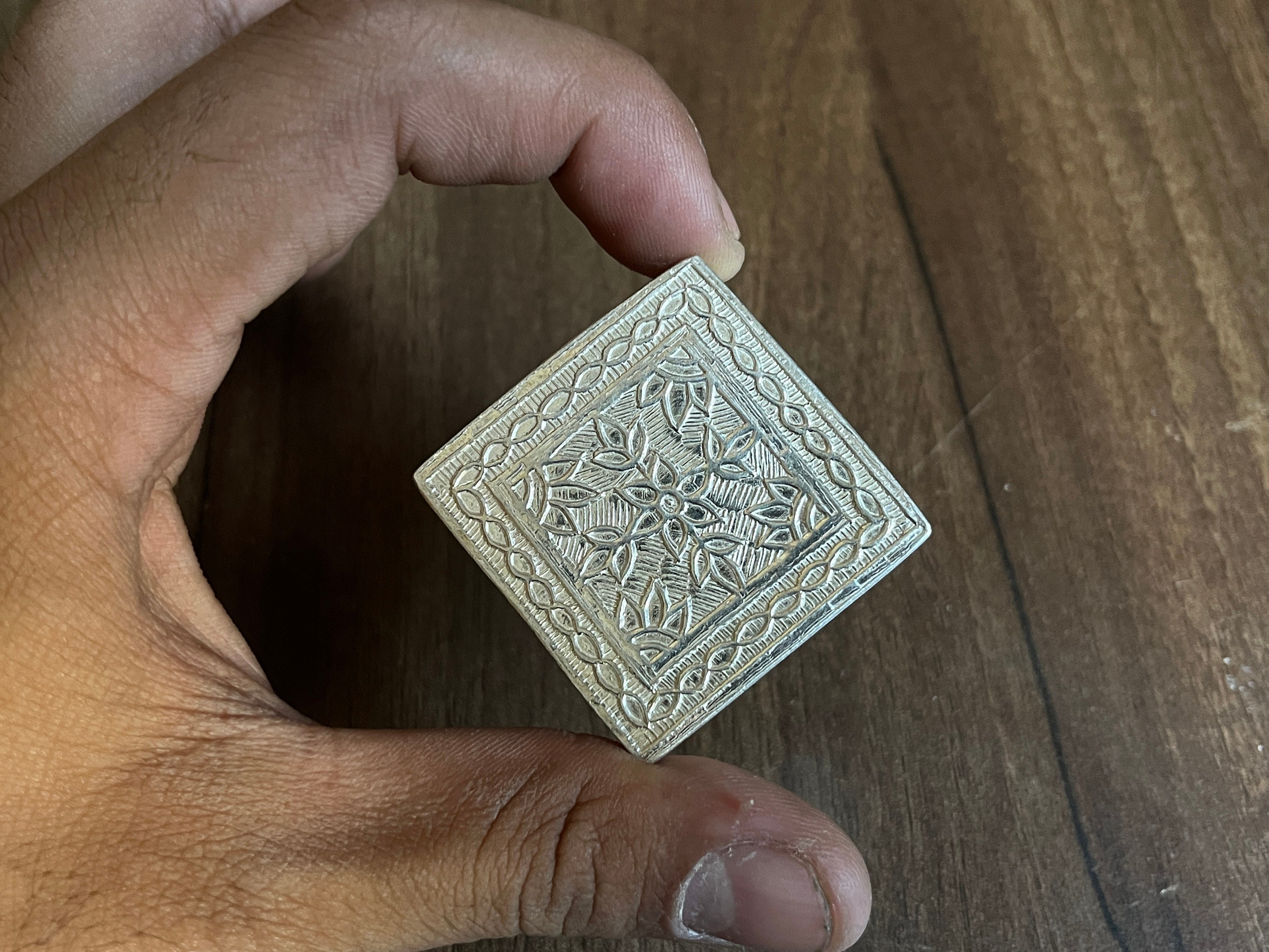 Silver Square Box 5cm 31gm Silver Dibbi 925 Silver Box - Etsy