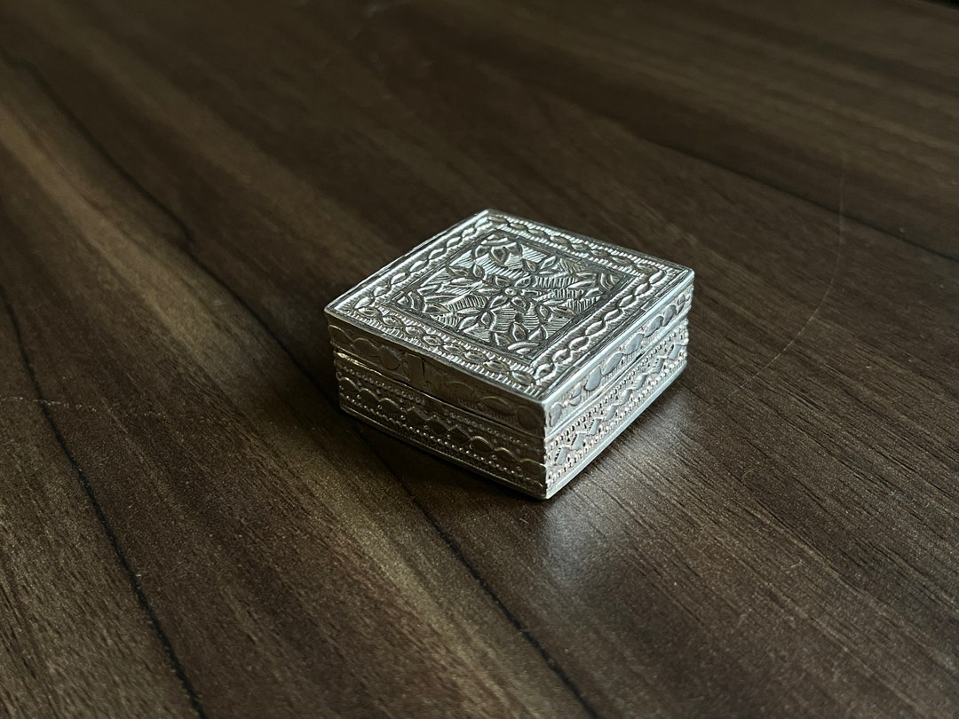 Silver Square Box 5cm 31gm Silver Dibbi 925 Silver Box - Etsy