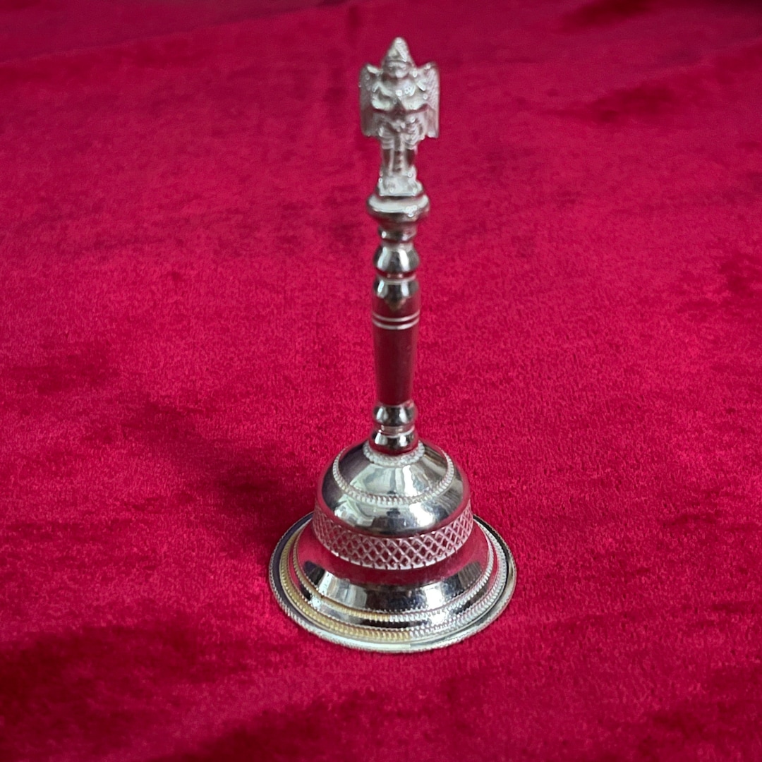 Pure Silver Bell, Silver Pooja Bell, Silver Puja Ghanti, 925 Sterling ...