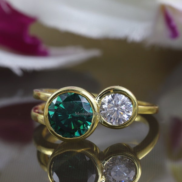 Two Stone Ring - Etsy