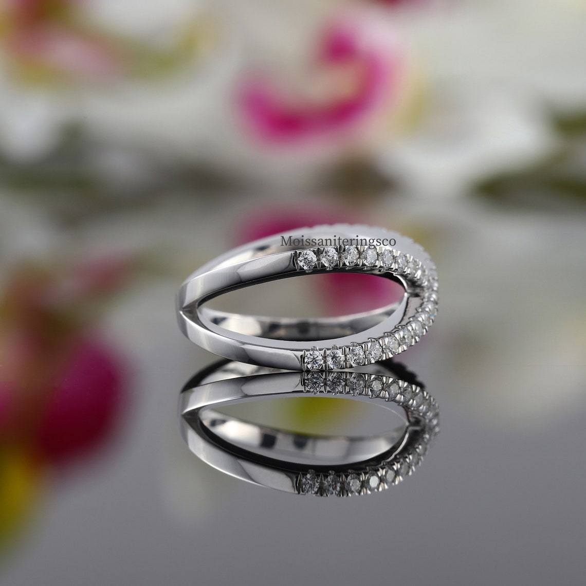 Criss Cross Ring, X Cross Crossover Ring, X-shaped Ring, Round Cut ...