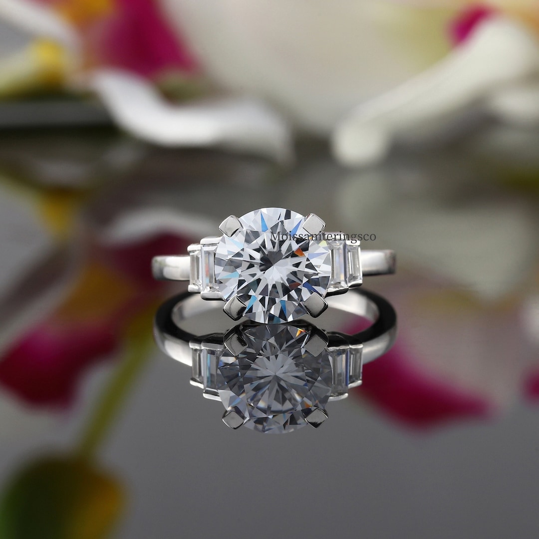 Titanic Engagement Ring, Four Prong Titanic Ring, 2ct White Round Cut ...