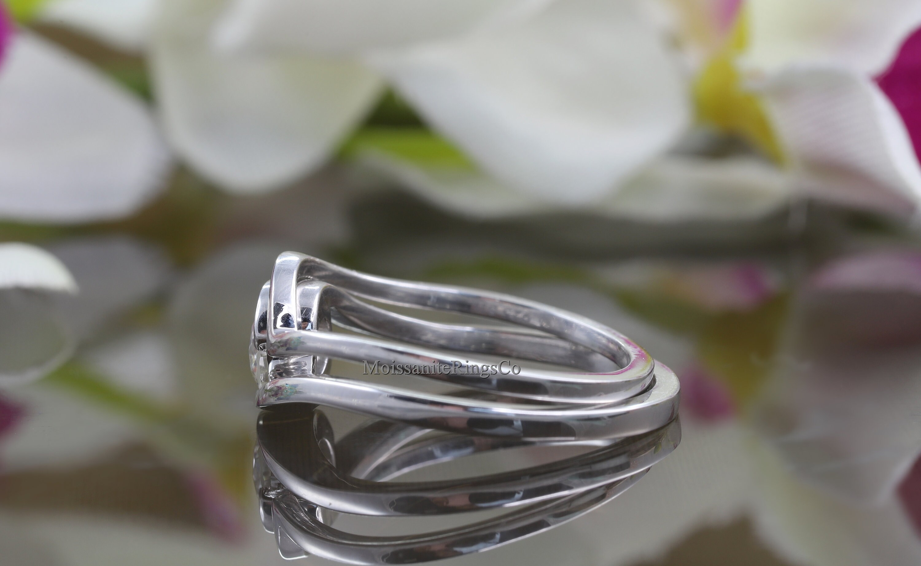 Bridal Ring Set Swirl Bypass Ring Tension Ring Set 1CT - Etsy