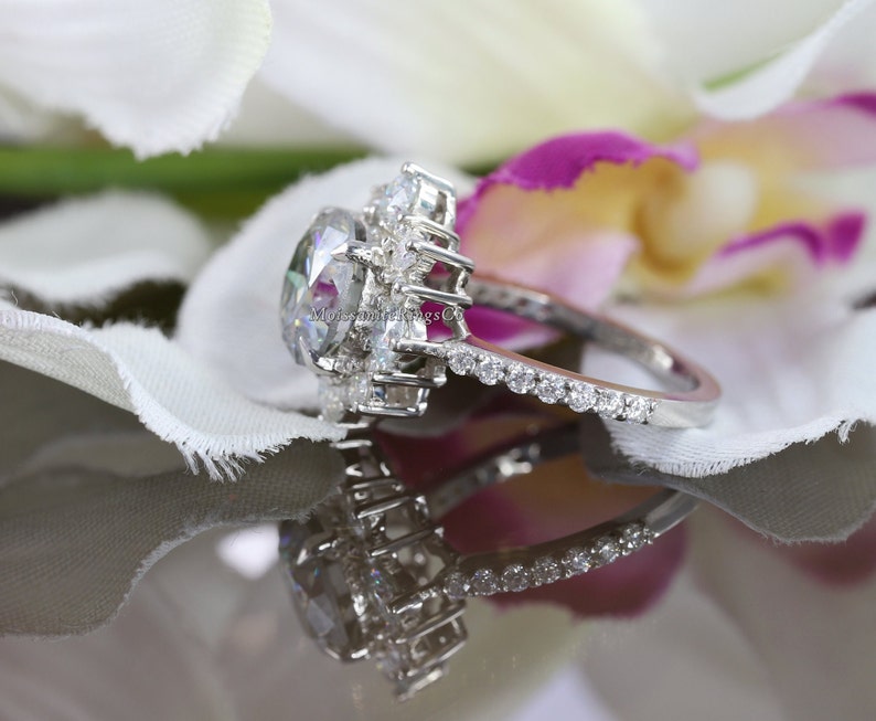 Gatsby Style Engagement Ring Vintage Art Deco Ring the Daisy - Etsy