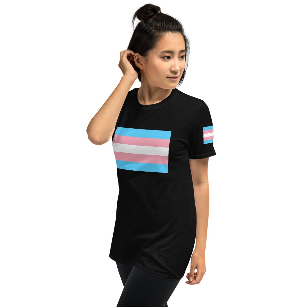Short-sleeve Unisex T-shirt With Transgender Flag - Etsy UK