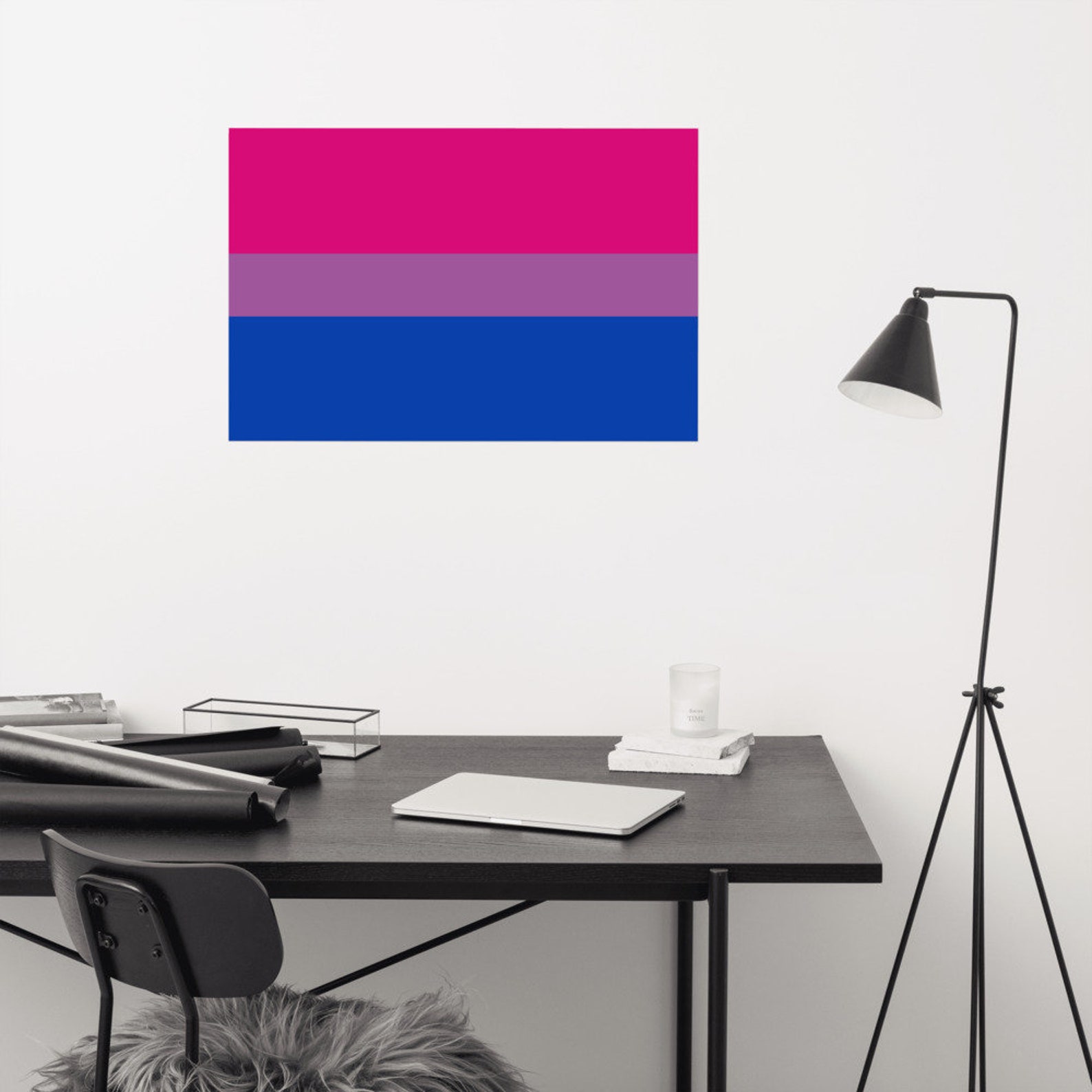 Bisexual Pride Flag Poster - Etsy