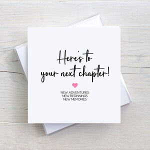 Here's to Your Next Chapter Card, New Chapter Card, New Job Card ...
