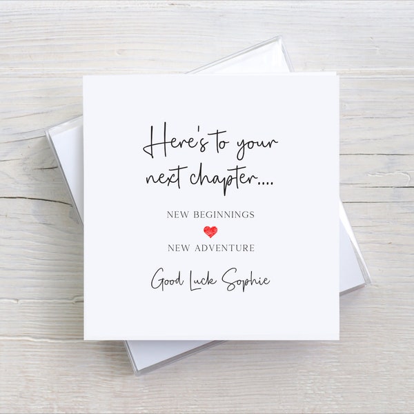 Personalised Next Chapter Card - Etsy UK