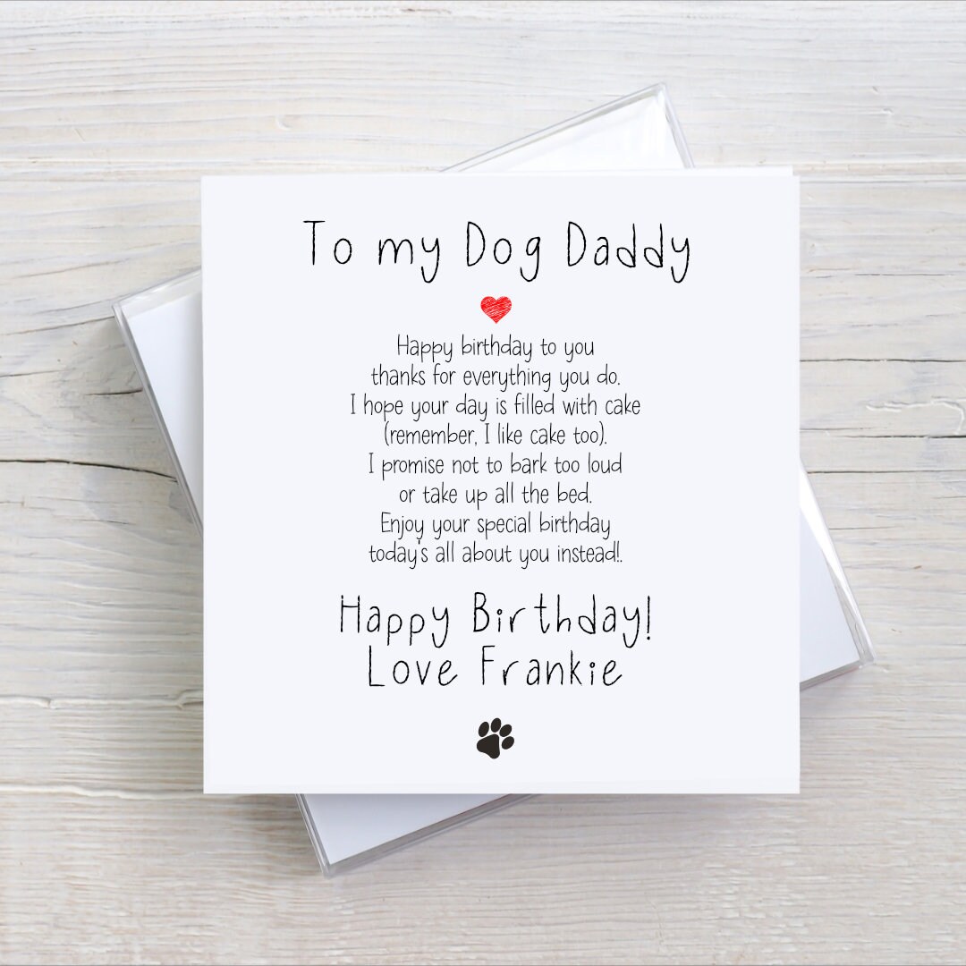 From the Dog Birthday Card, Dog Daddy Personalised Birthday Card ...