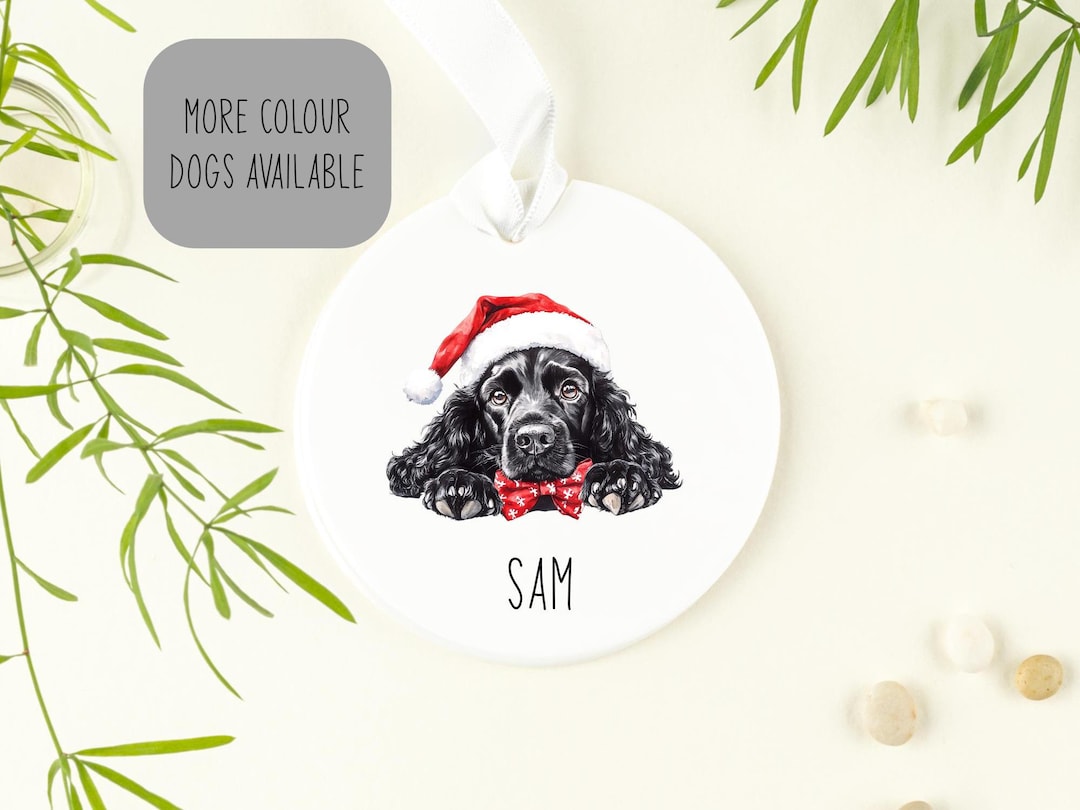 Personalised Cocker Spaniel Ceramic Ornament, , Christmas Cocker ...