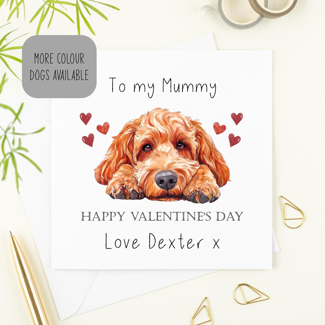 Cockapoo Valentine's Personalised Card. Cockapoo Valentines, Cockapoo ...