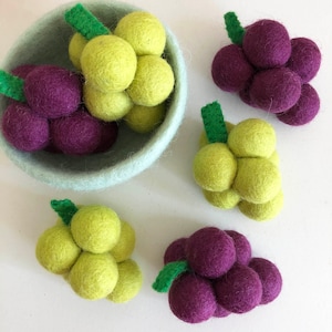 Felt Grapes, Sensory Play, Kids Play Food, Felt Fruit. - Etsy