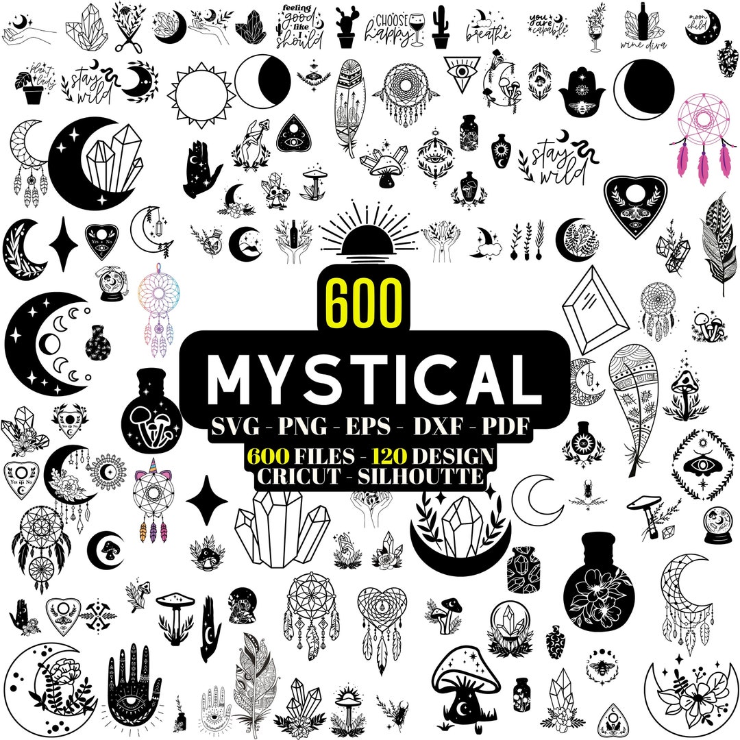 Mystical Svg, Mystic Moon Svg, Celestial Svg Bundle, Witchy Svg, Magic ...